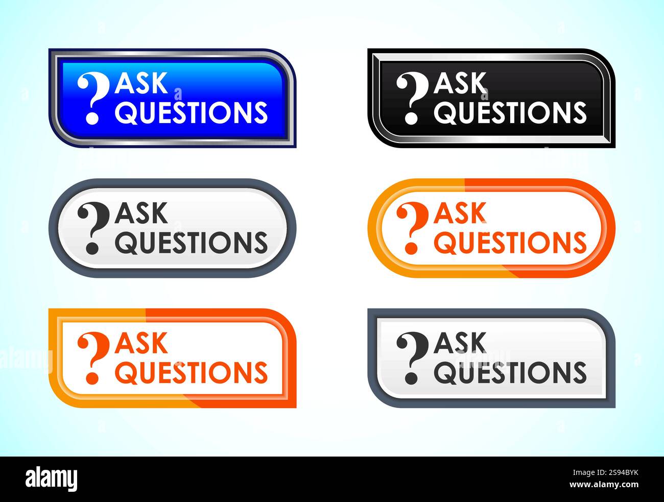 Ask questions button, Suitable for mobile app, and website UI design ...