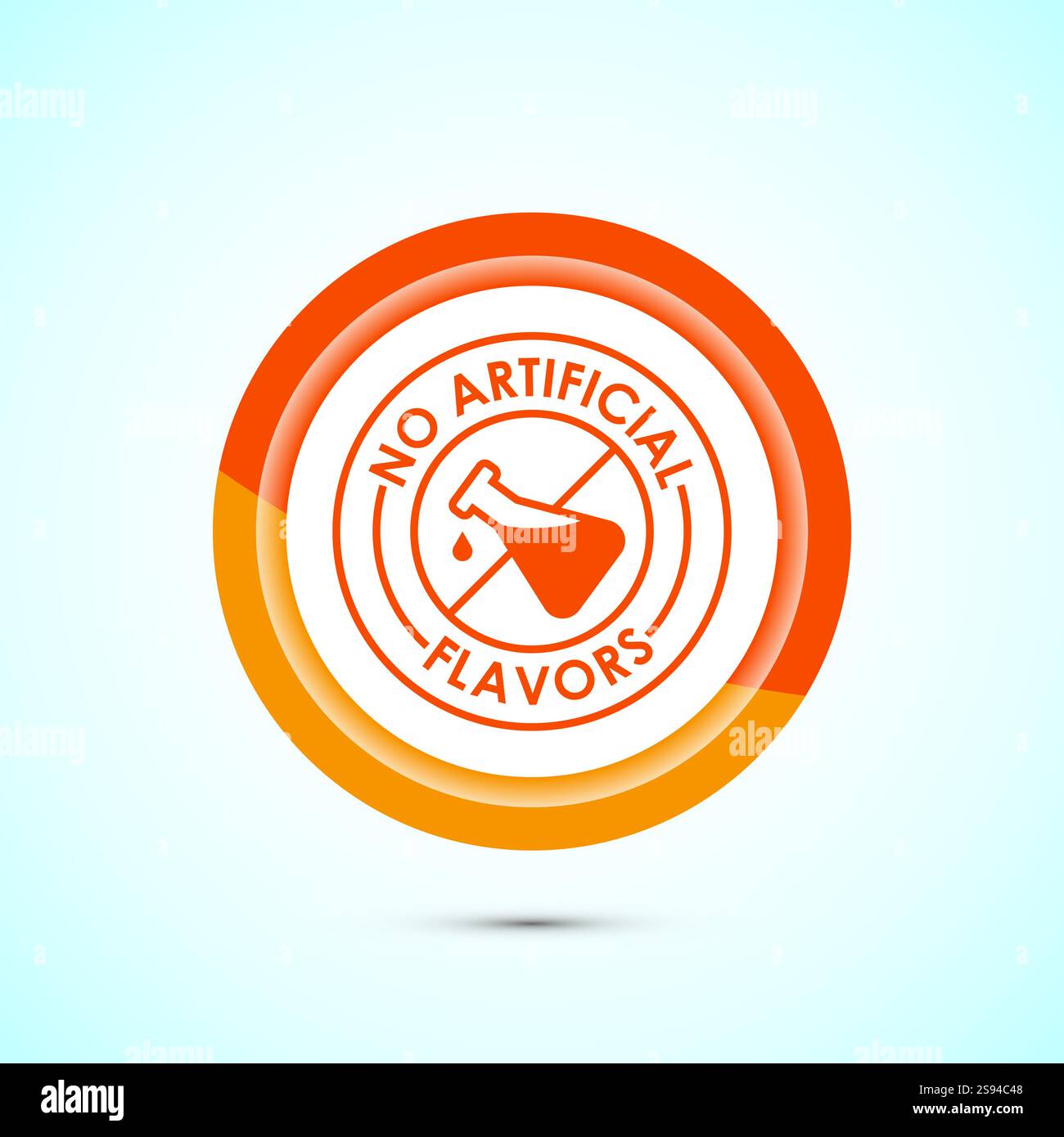 No artificial flavor icon design illustration, Artificial flavor free ...