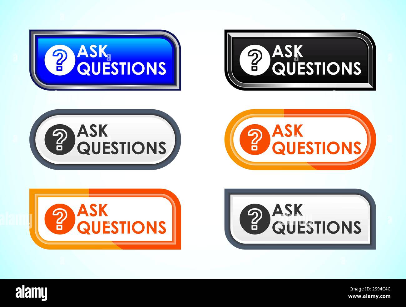 Ask questions button, Suitable for mobile app, and website UI design ...