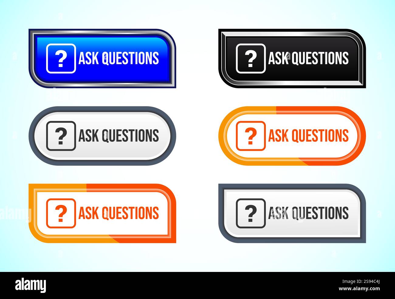 Ask questions button, Suitable for mobile app, and website UI design ...