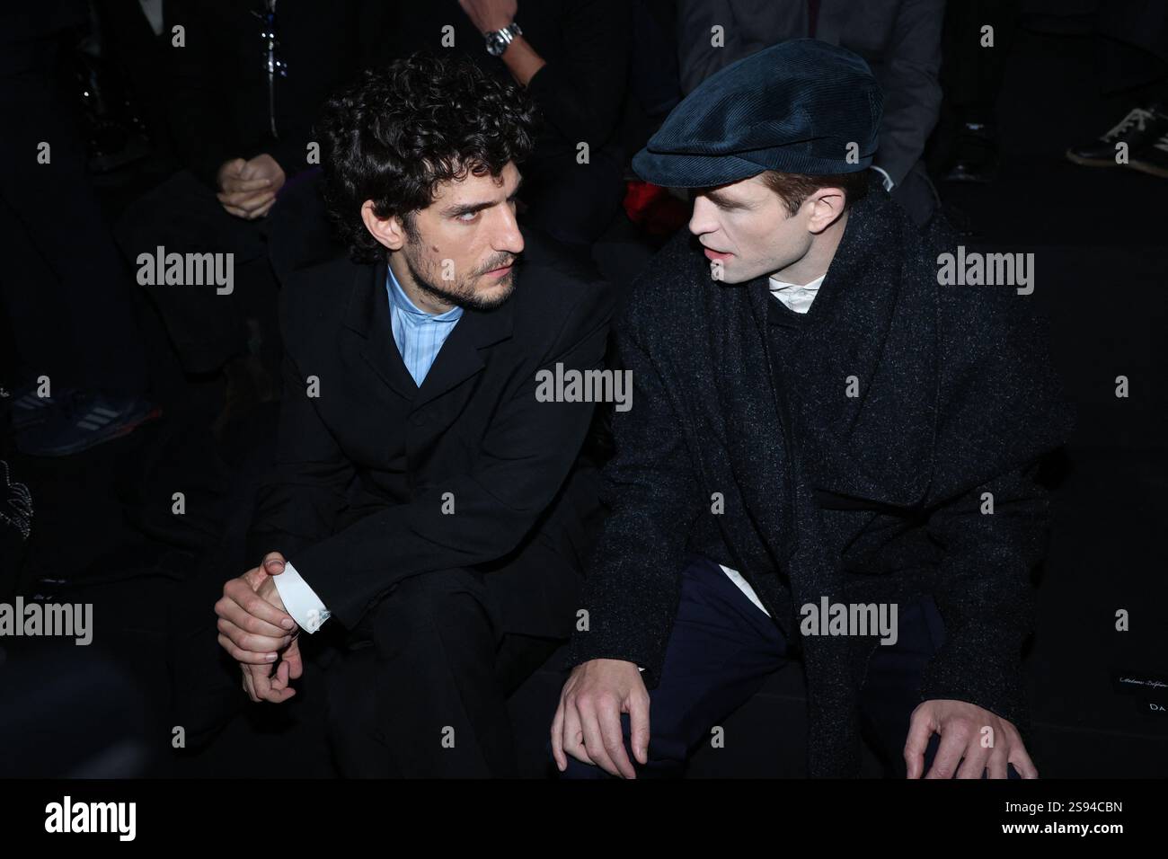 Louis Garrel and Robert Pattinson attending the Dior Menswear Fall ...