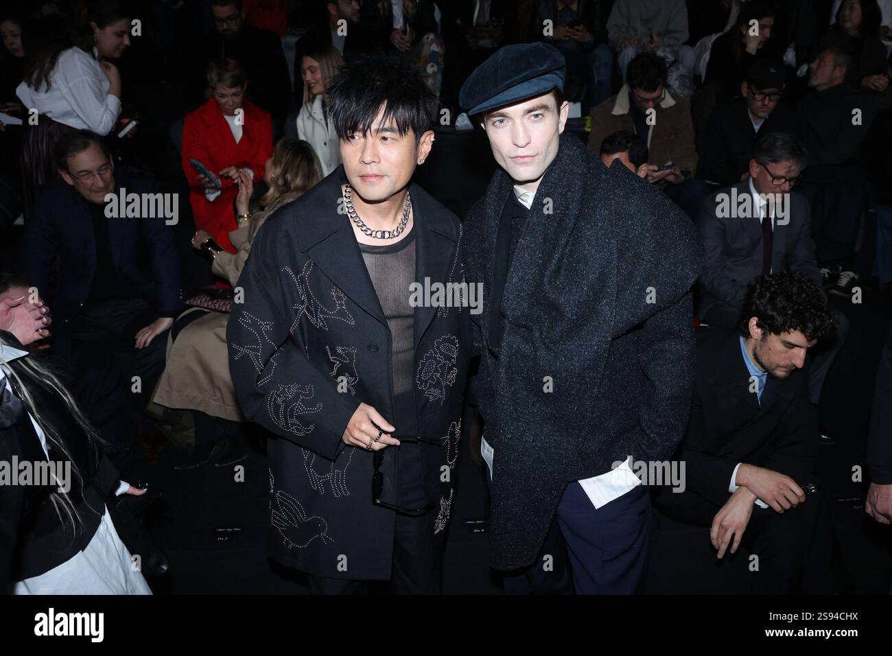Jay Chou and Robert Pattinson attending the Dior Menswear Fall-Winter ...