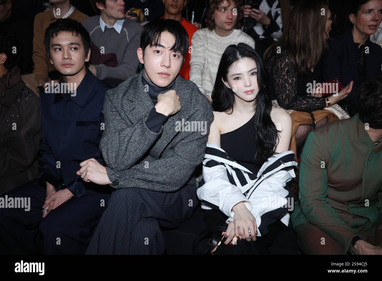 Nam Joo-hyuk and Han Sohee attending the Dior Menswear Fall-Winter 2025 ...