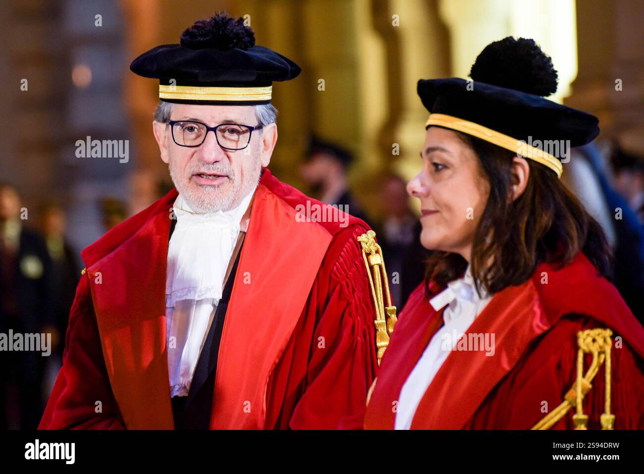 Procession of magistrates during the inauguration ceremony of the ...