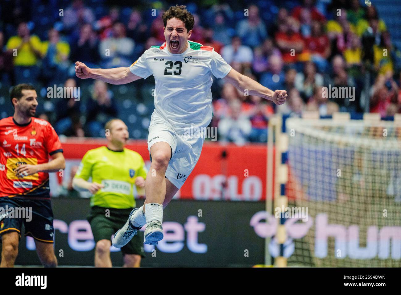 Fornebu 20250124. Portugal's Diogo Branquinho during the World ...