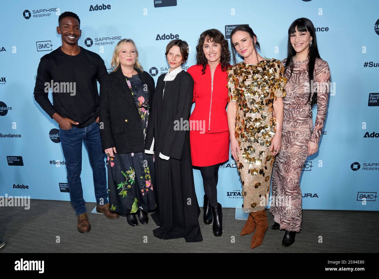 Mamoudou Athie, from left, Samantha Mathis, Amanda Kramer, Robin Tunney ...