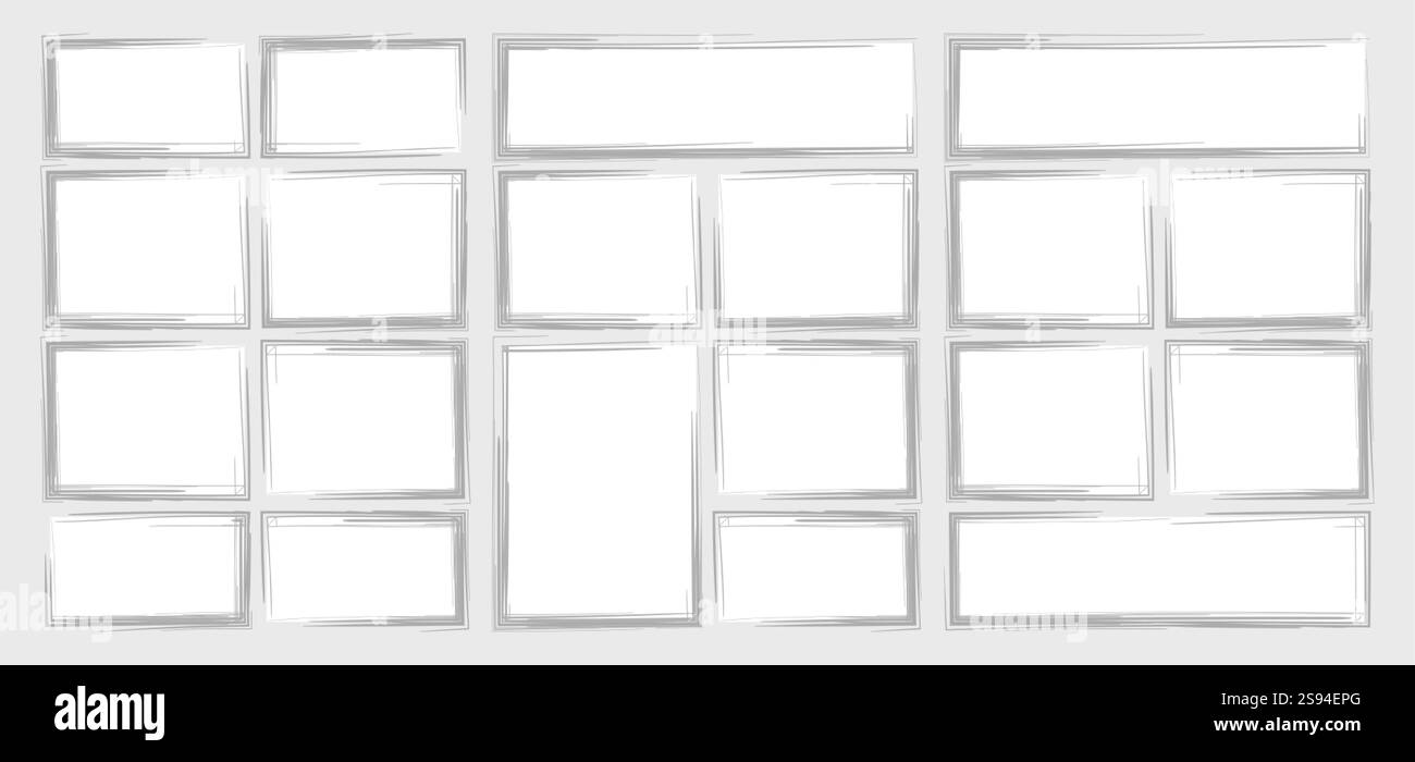 set storyboard layout template for rapidly create the comic book style ...