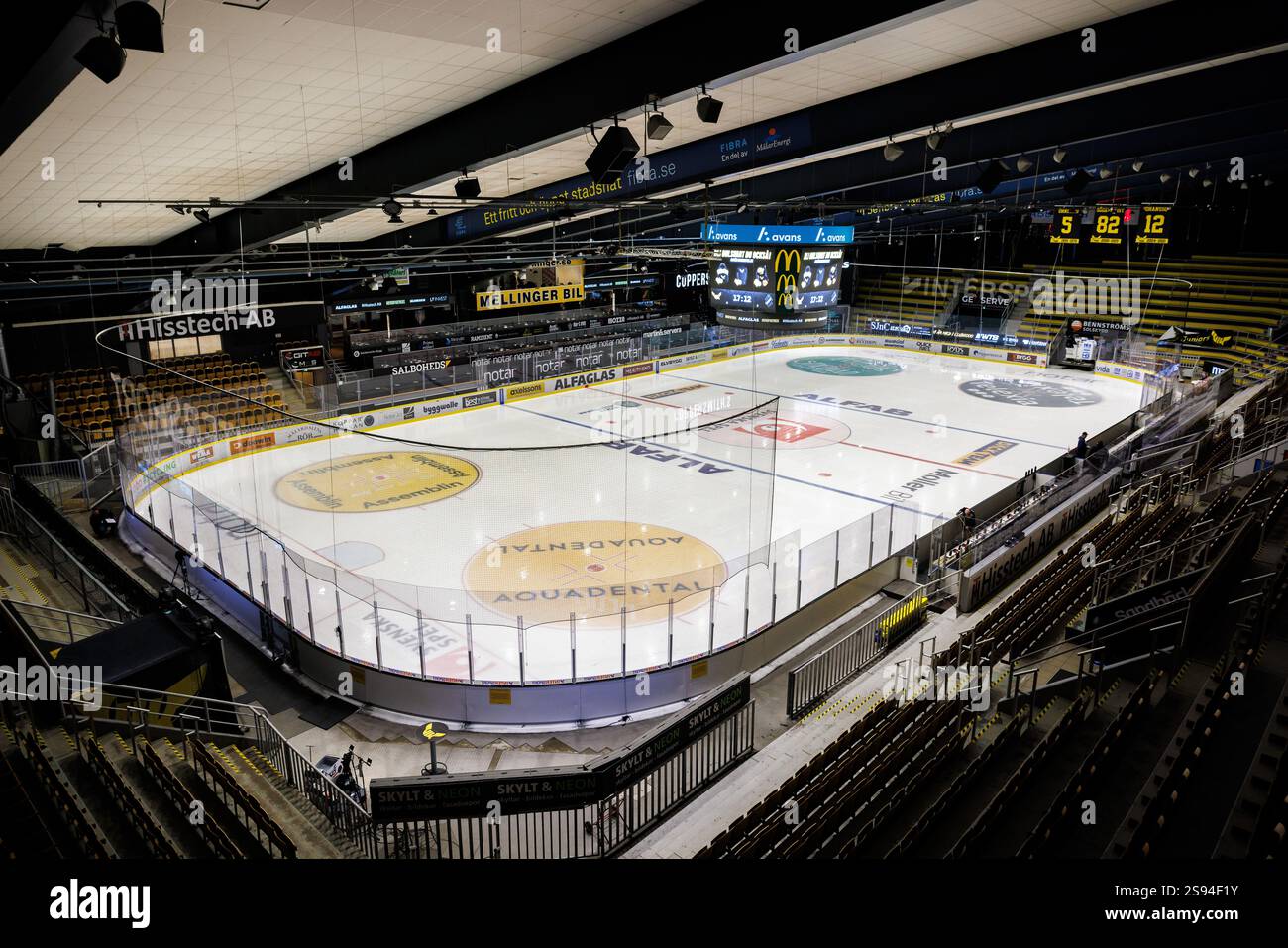 250124 ABB Arena inför ishockeymatchen i Hockeyallsvenskan mellan ...