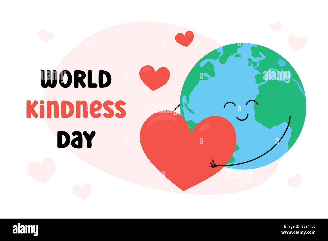 World Kindness Day November 13 vector flat illustration, poster in ...