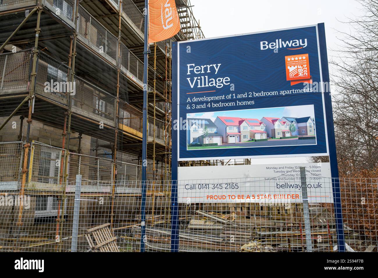 Bellway Homes Ferry Village housing construction site, Braehead near ...