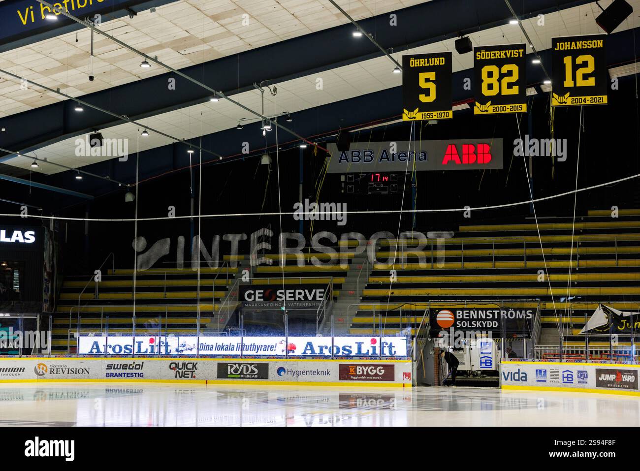 250124 ABB Arena inför ishockeymatchen i Hockeyallsvenskan mellan ...