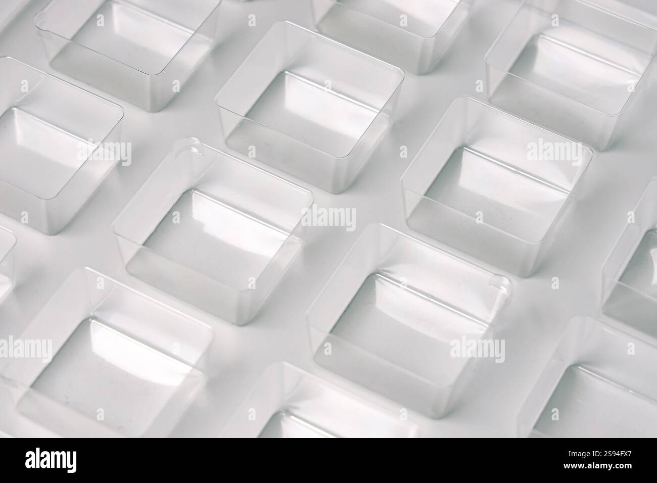 An industrial transparent square thermoforming mold made of plastic as ...