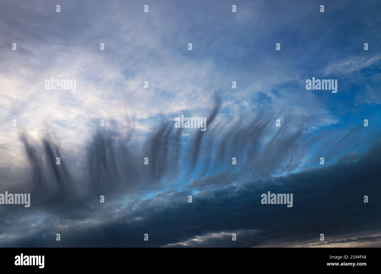 Unusual Cirrus Cloud seen over Sheerness, Kent, UK, 24 Jan 2025 Stock ...