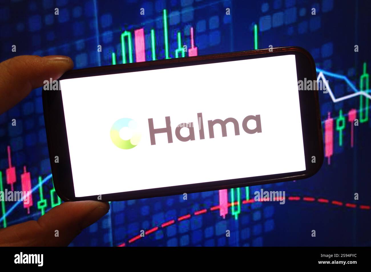 In this photo illustration, the Halma plc company logo is seen ...