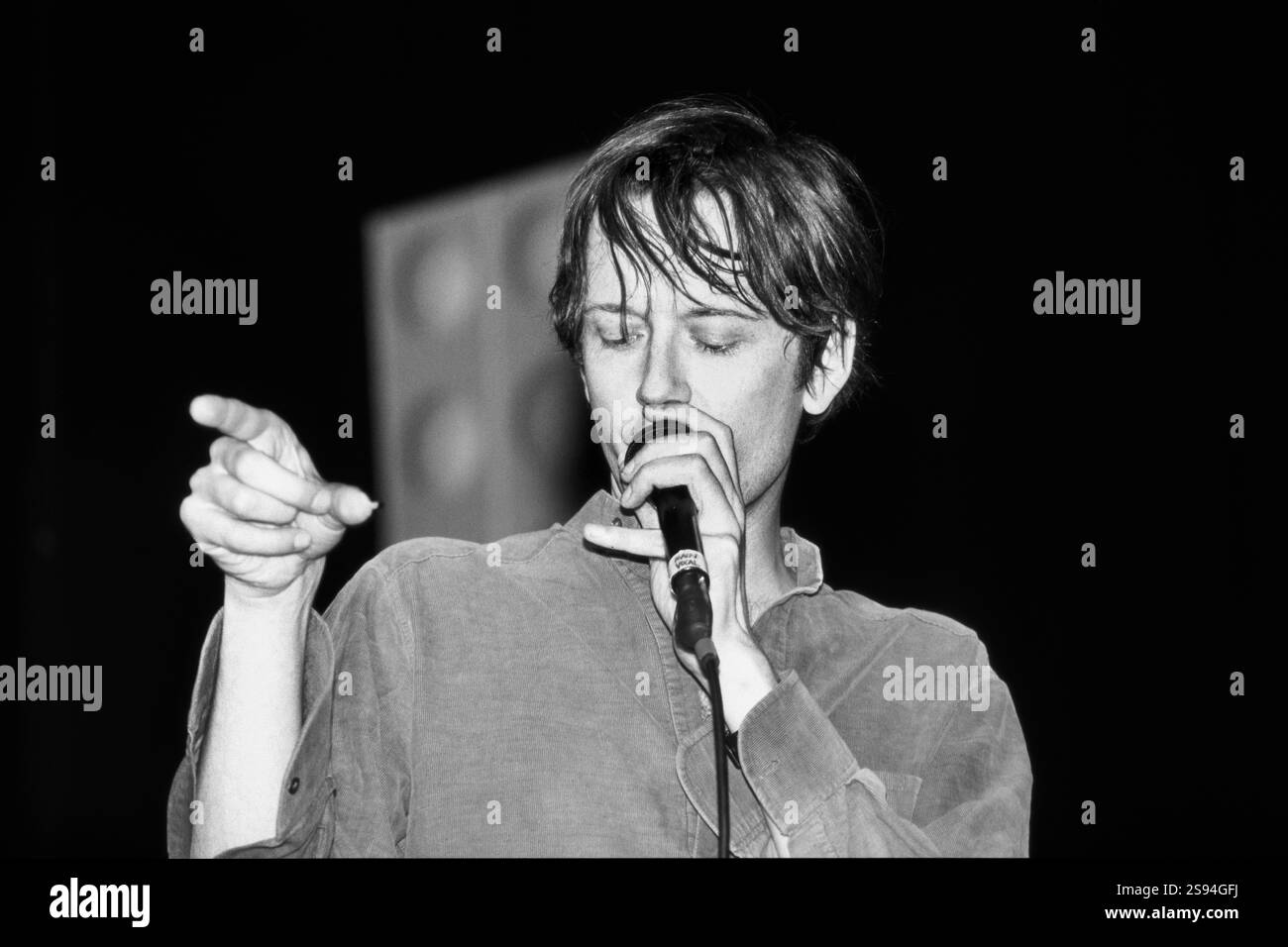 JARVIS COCKER, PULP, 2001: Jarvis Cocker of Pulp band playing live at Homelands Festival in ...