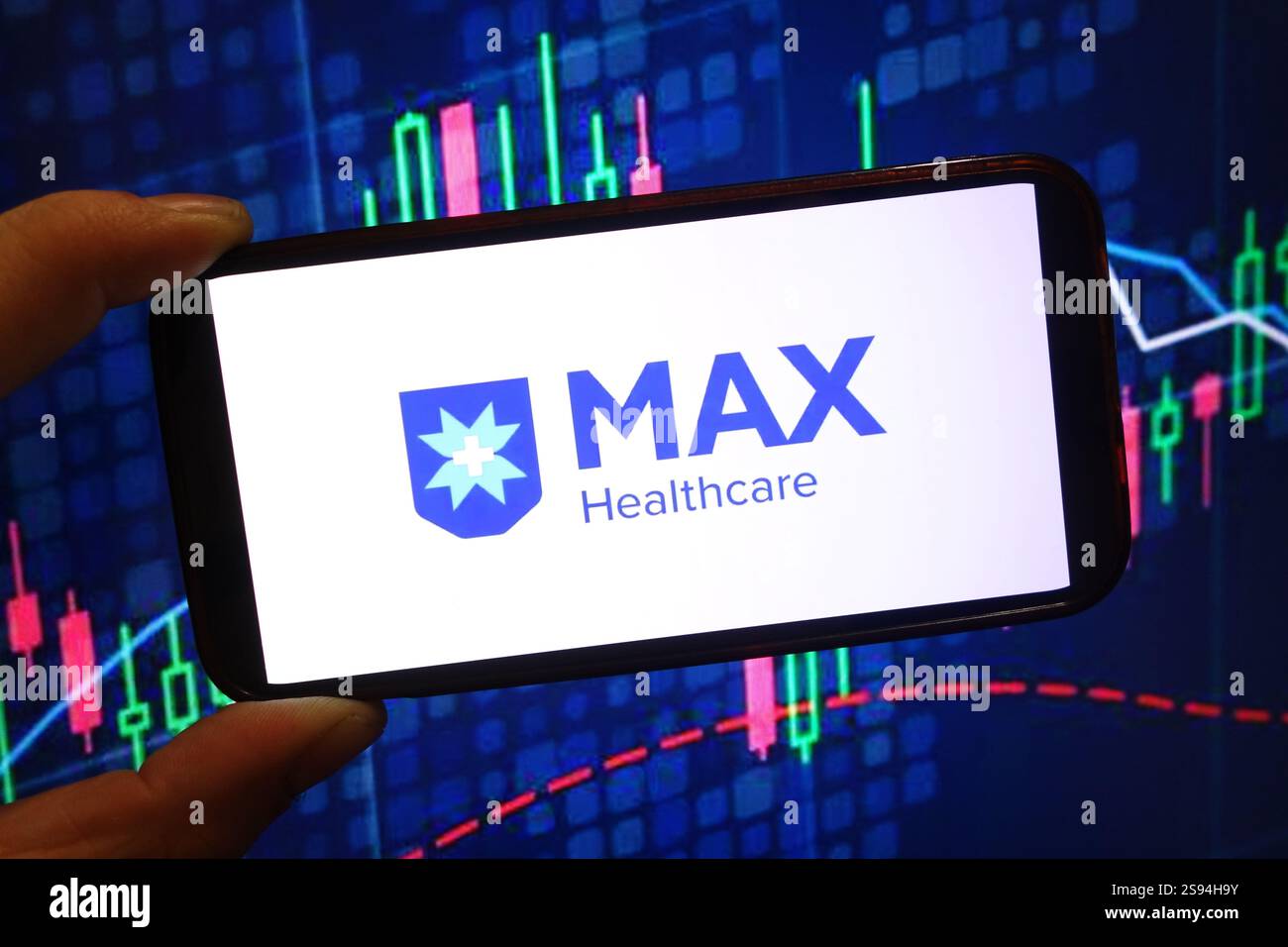 In this photo illustration, the Max Healthcare Institute company logo ...