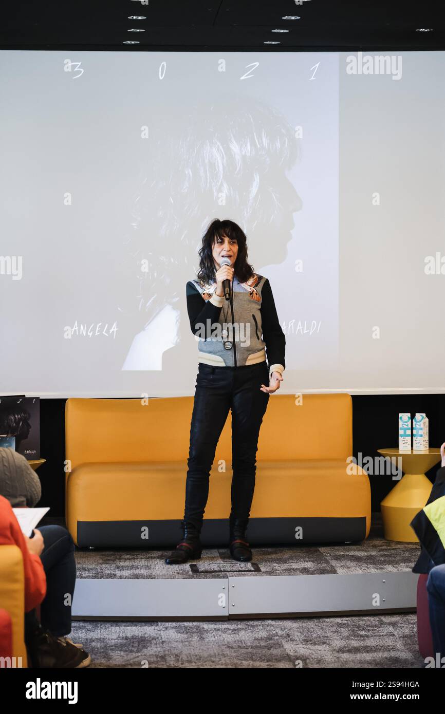 Milan, Angela Baraldi's press conference for the release of her new ...