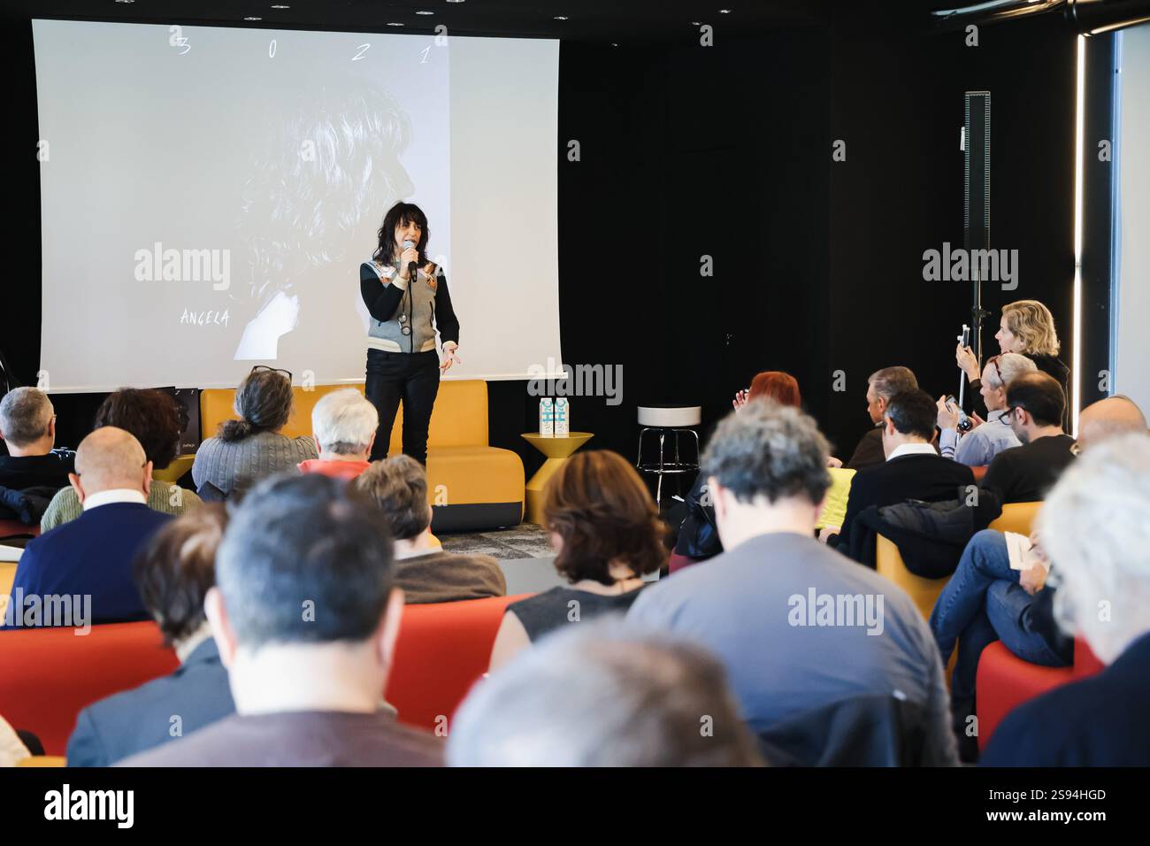 Milan, Angela Baraldi's press conference for the release of her new ...