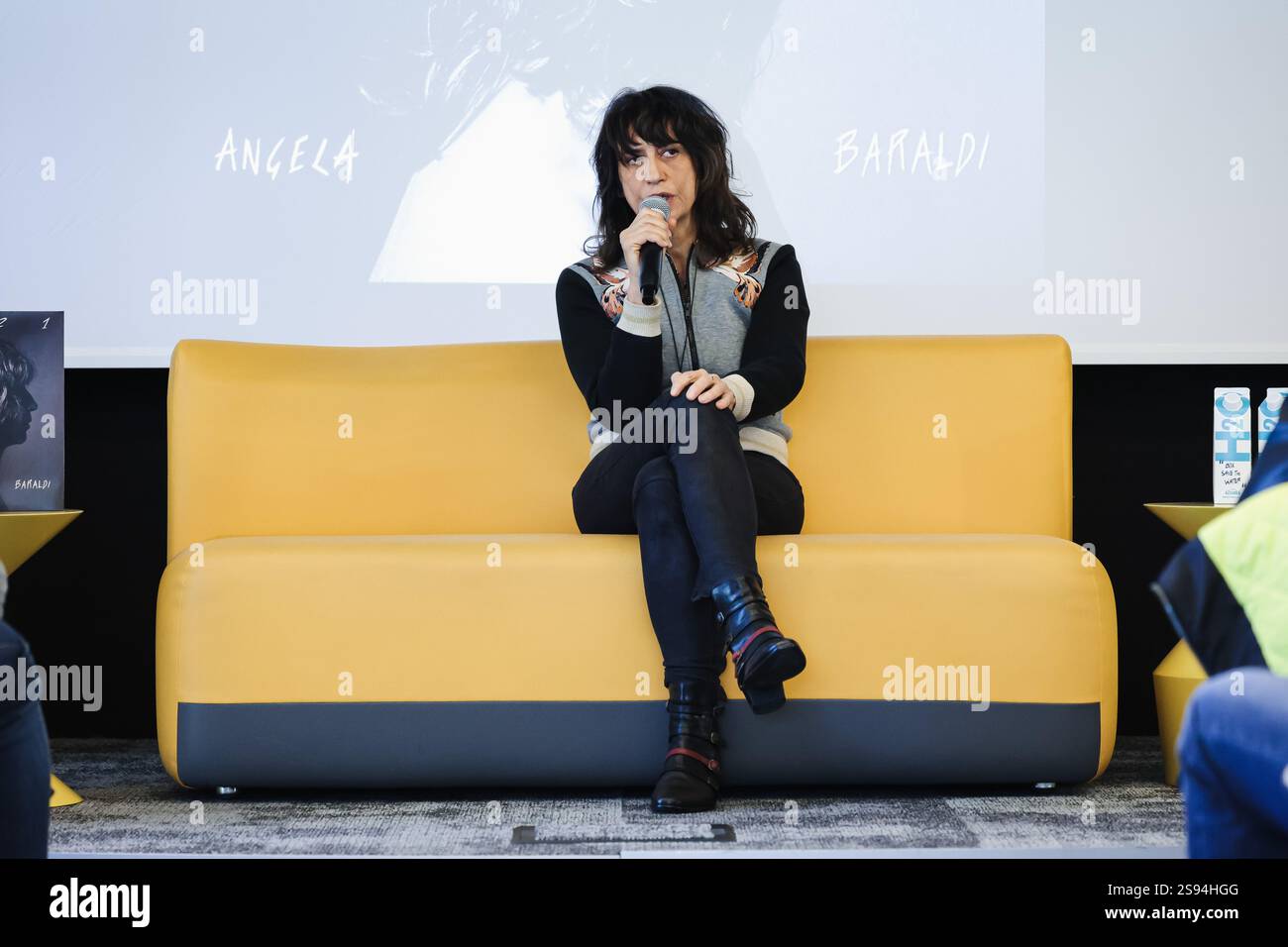 Milan, Angela Baraldi's press conference for the release of her new ...