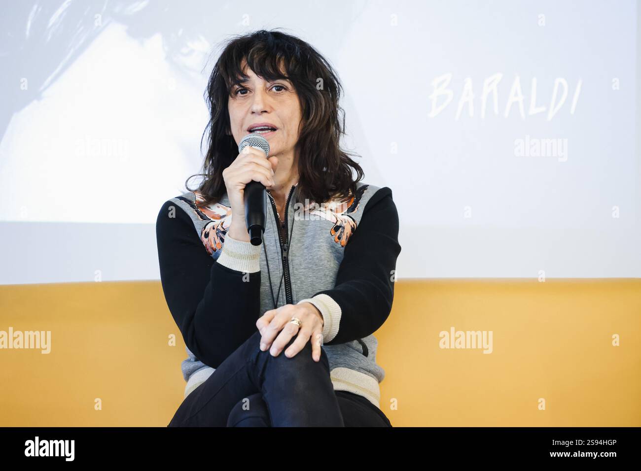 Milan, Angela Baraldi's press conference for the release of her new ...