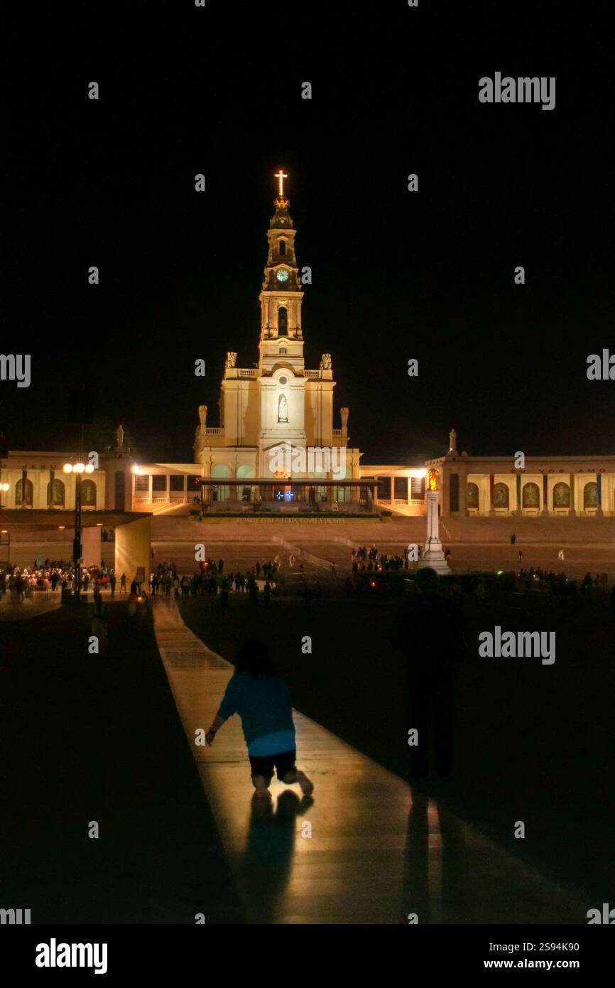 Religious devotes make the pilgrimmage procession from Chapel of the ...