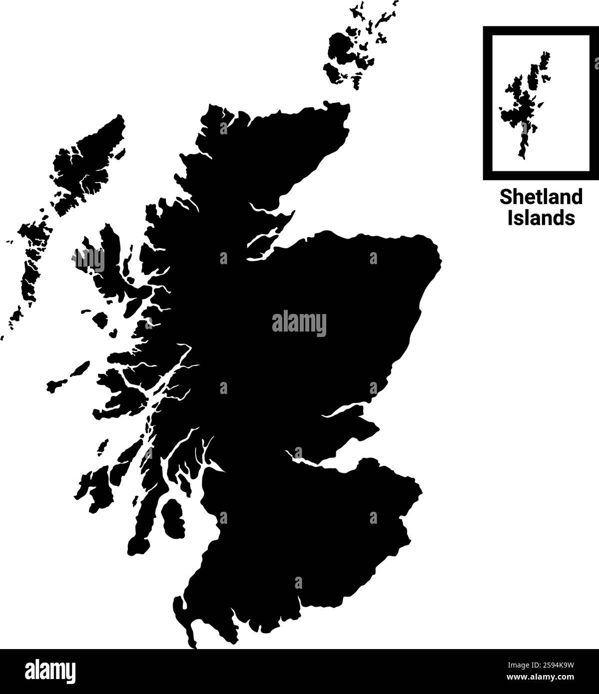 Scotland vector black silhouette United Kingdom nation country map ...