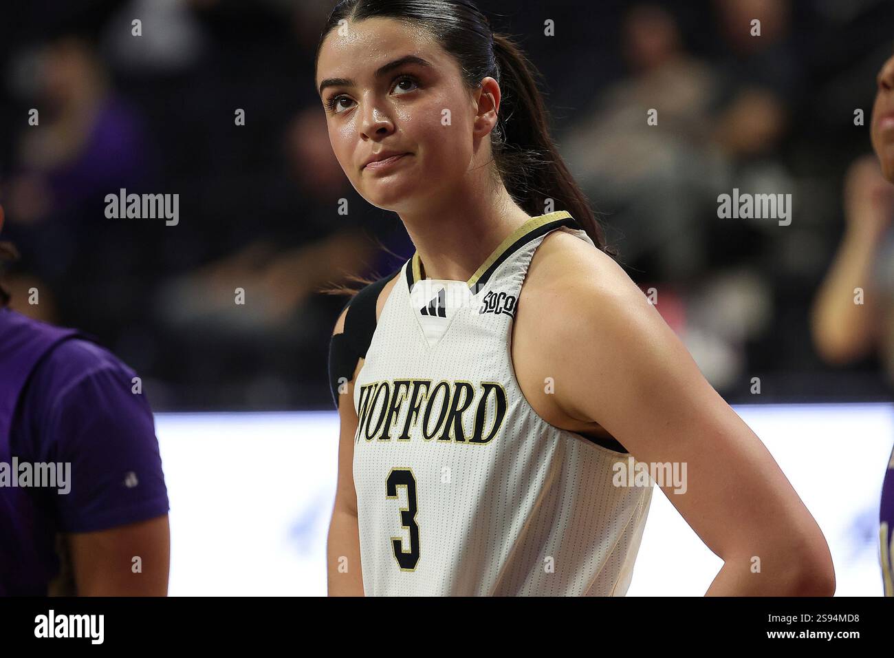 SPARTANBURG, SC - JANUARY 18: Wofford Terriers forward Evangelia Paulk ...