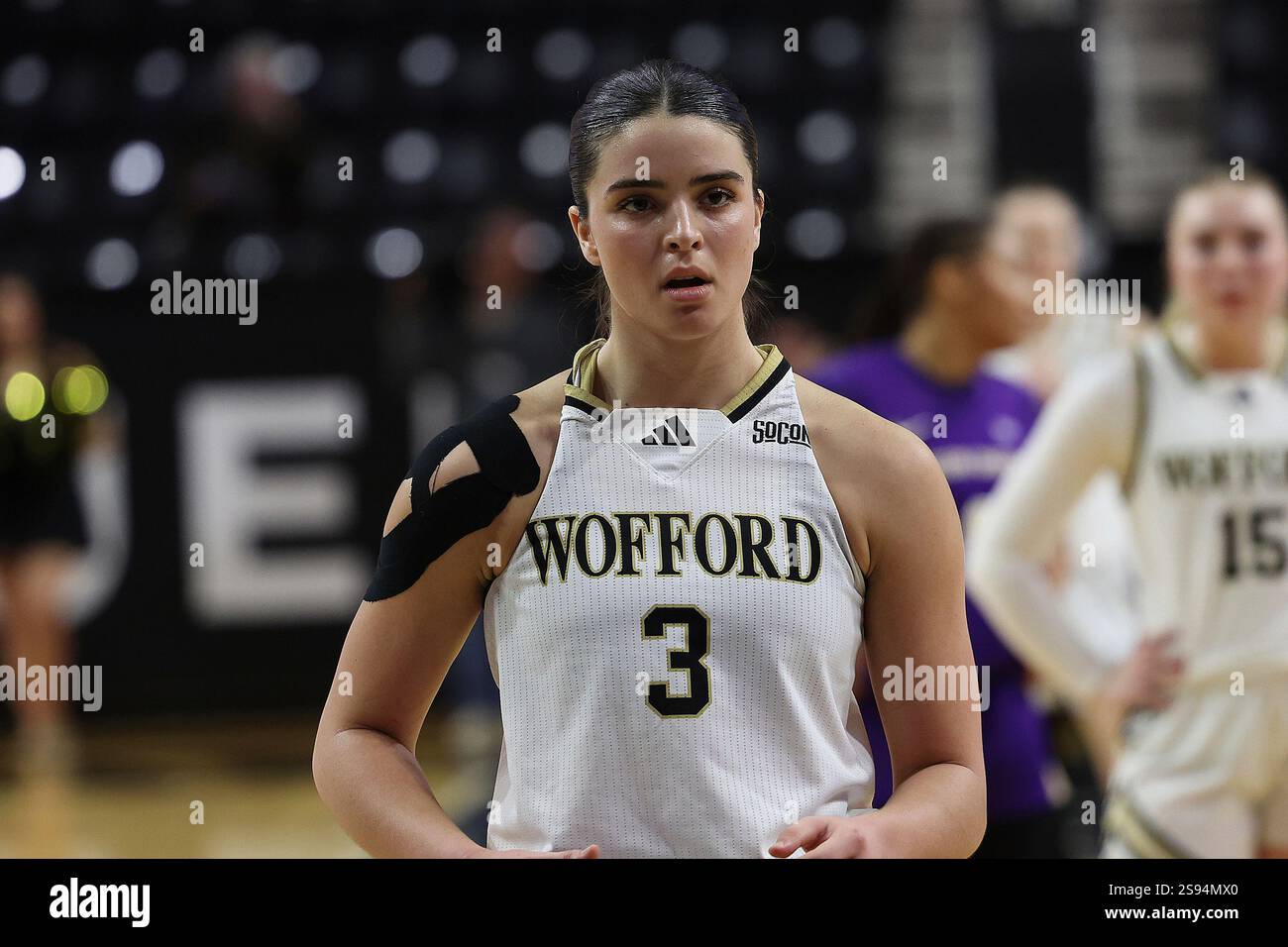 SPARTANBURG, SC - JANUARY 18: Wofford Terriers forward Evangelia Paulk ...
