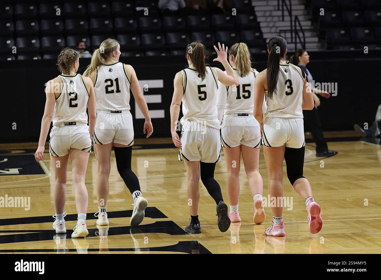 SPARTANBURG, SC - JANUARY 18: Wofford Terriers guard Maddie Heiss (2 ...