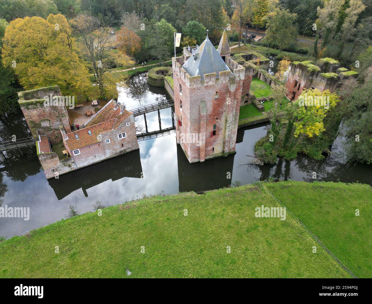 Aerial view of Brederode castle, The Netherlands Stock Photo - Alamy