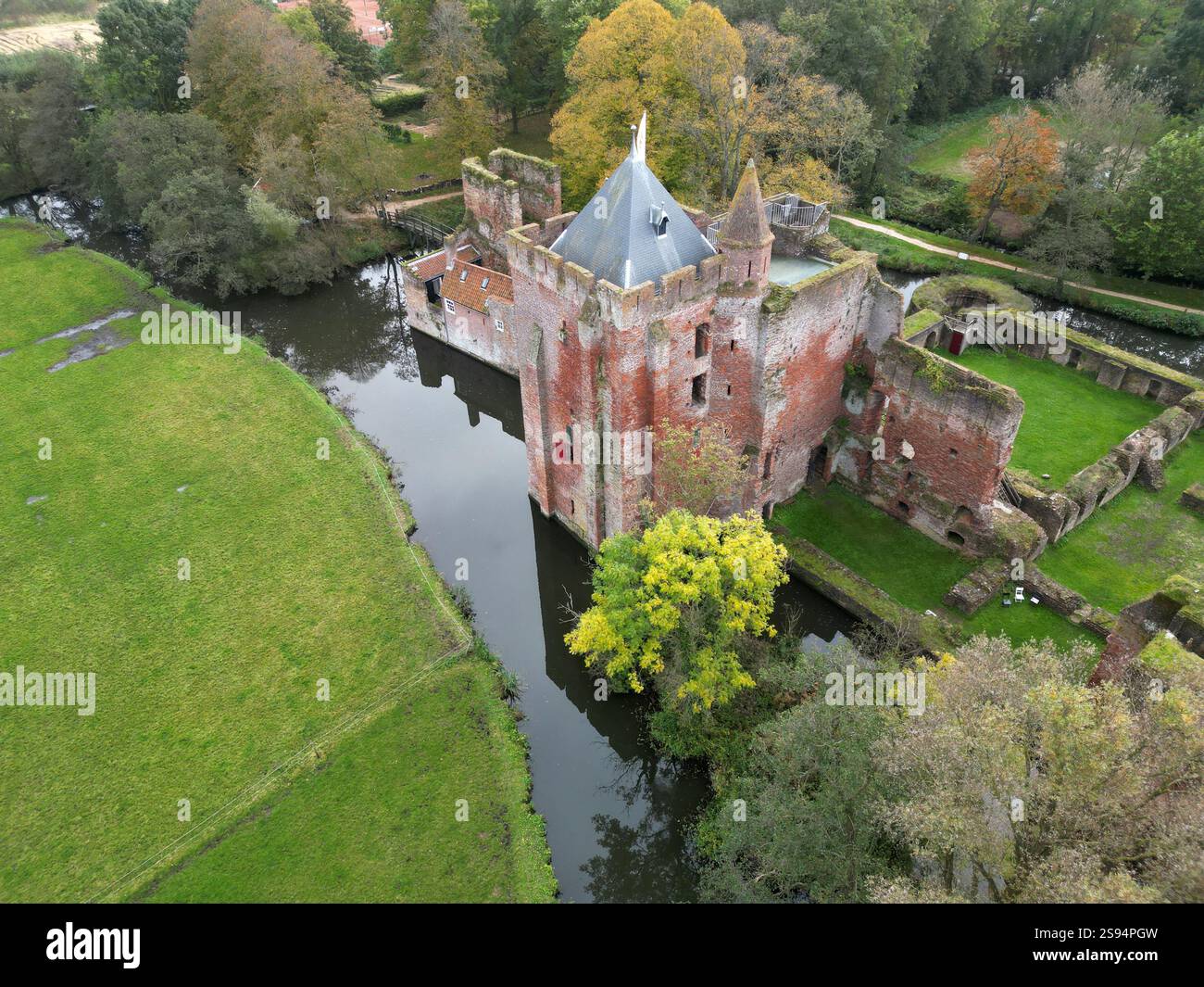 Aerial view of Brederode castle, The Netherlands Stock Photo - Alamy