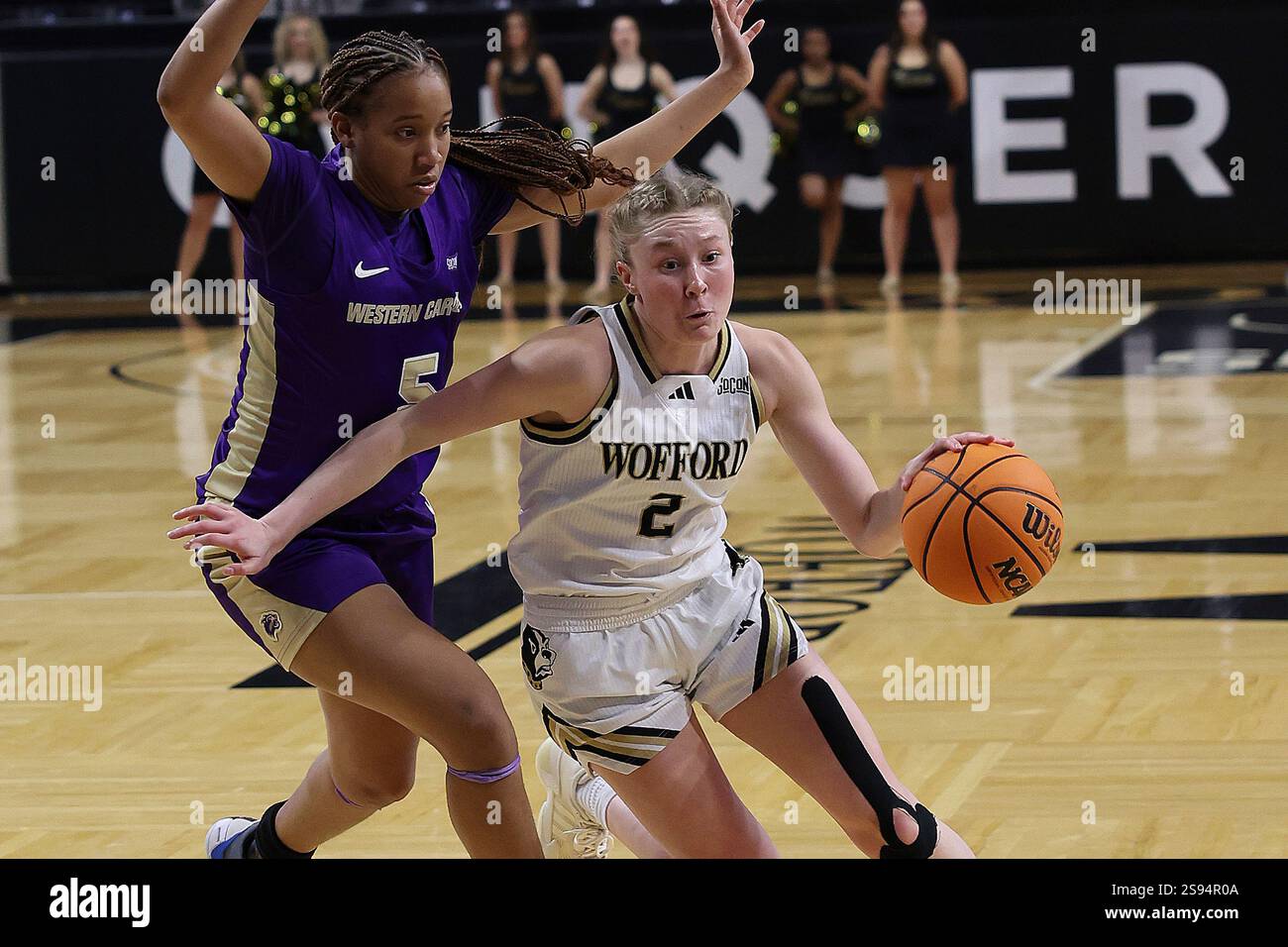 SPARTANBURG, SC - JANUARY 18: Wofford Terriers guard Maddie Heiss (2 ...