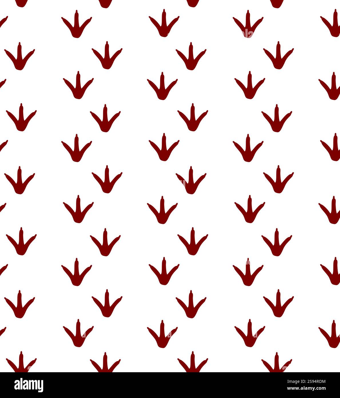 animal rooster foot print vector graphic line illustration seamless ...