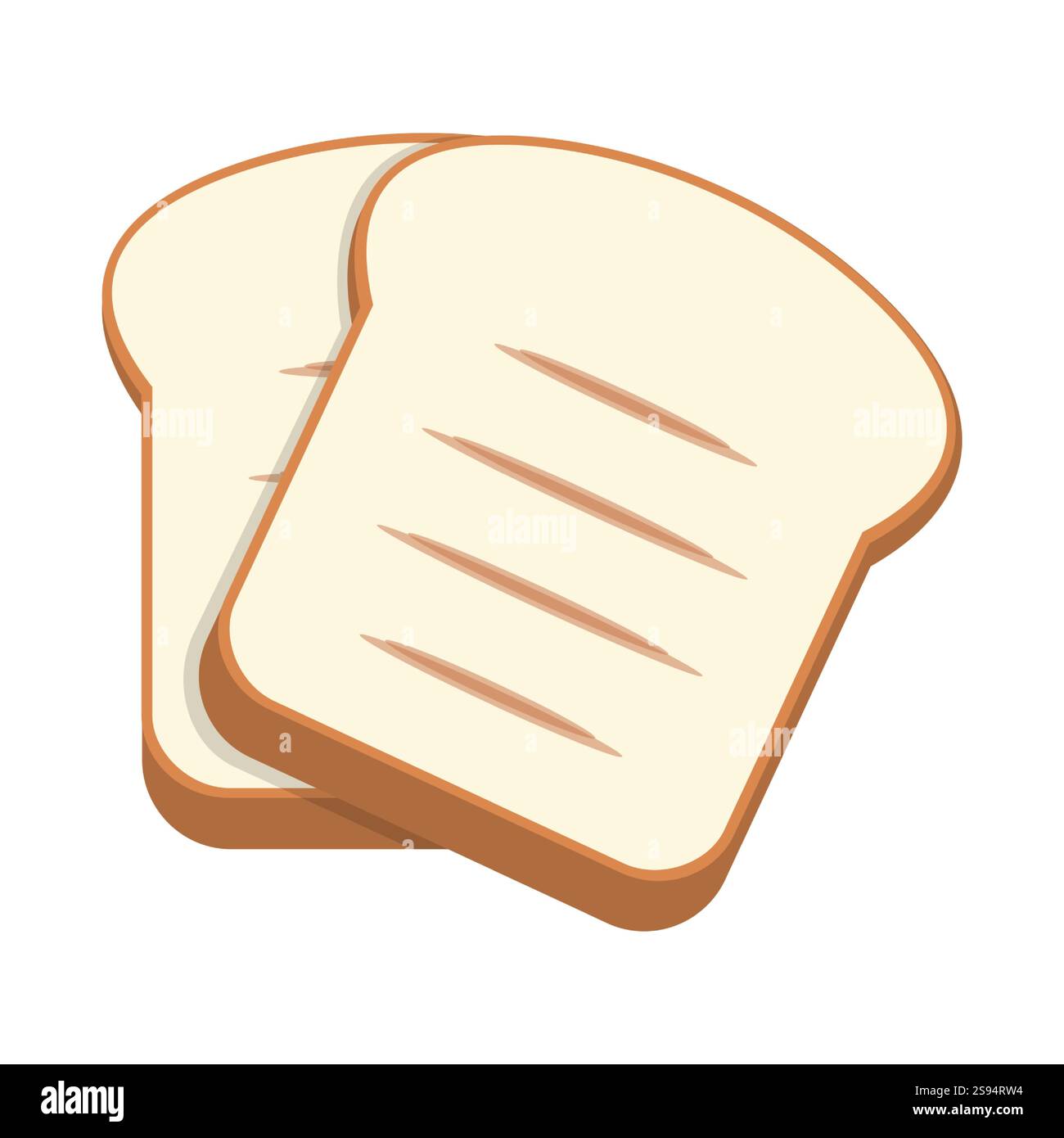 Breakfast food toast bread cartoon illustration Stock Vector Image ...