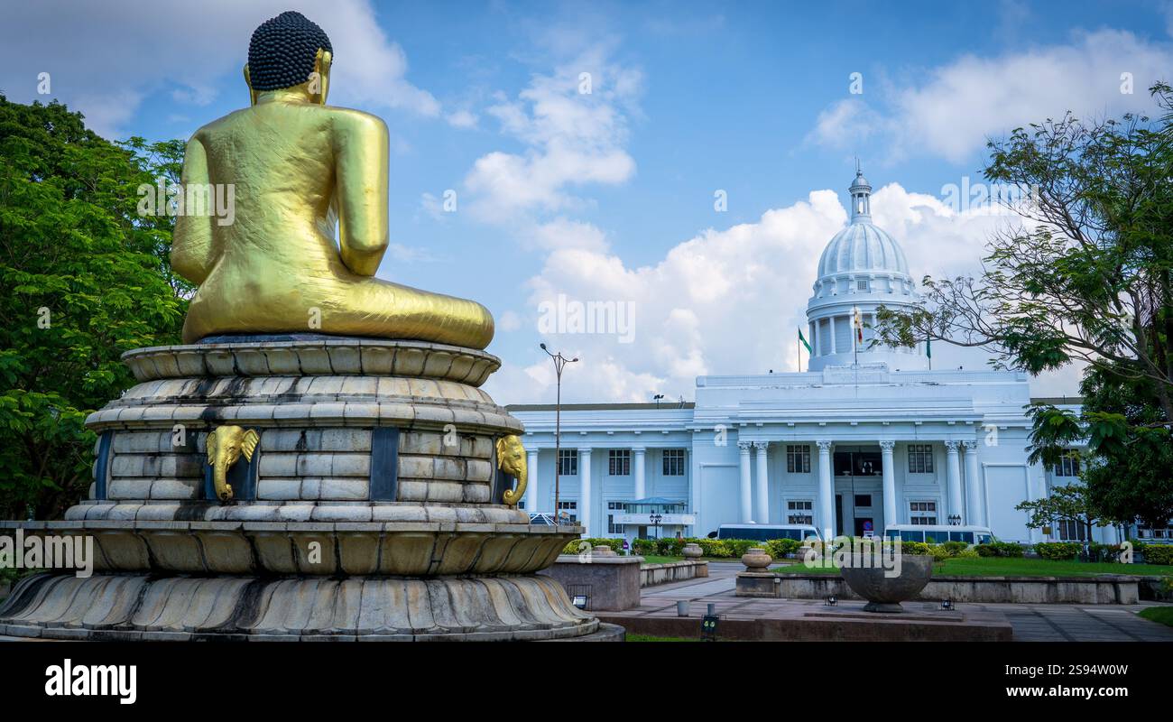 Colombo, Sri Lanka – January 20, 2025: A serene view of the Buddha ...