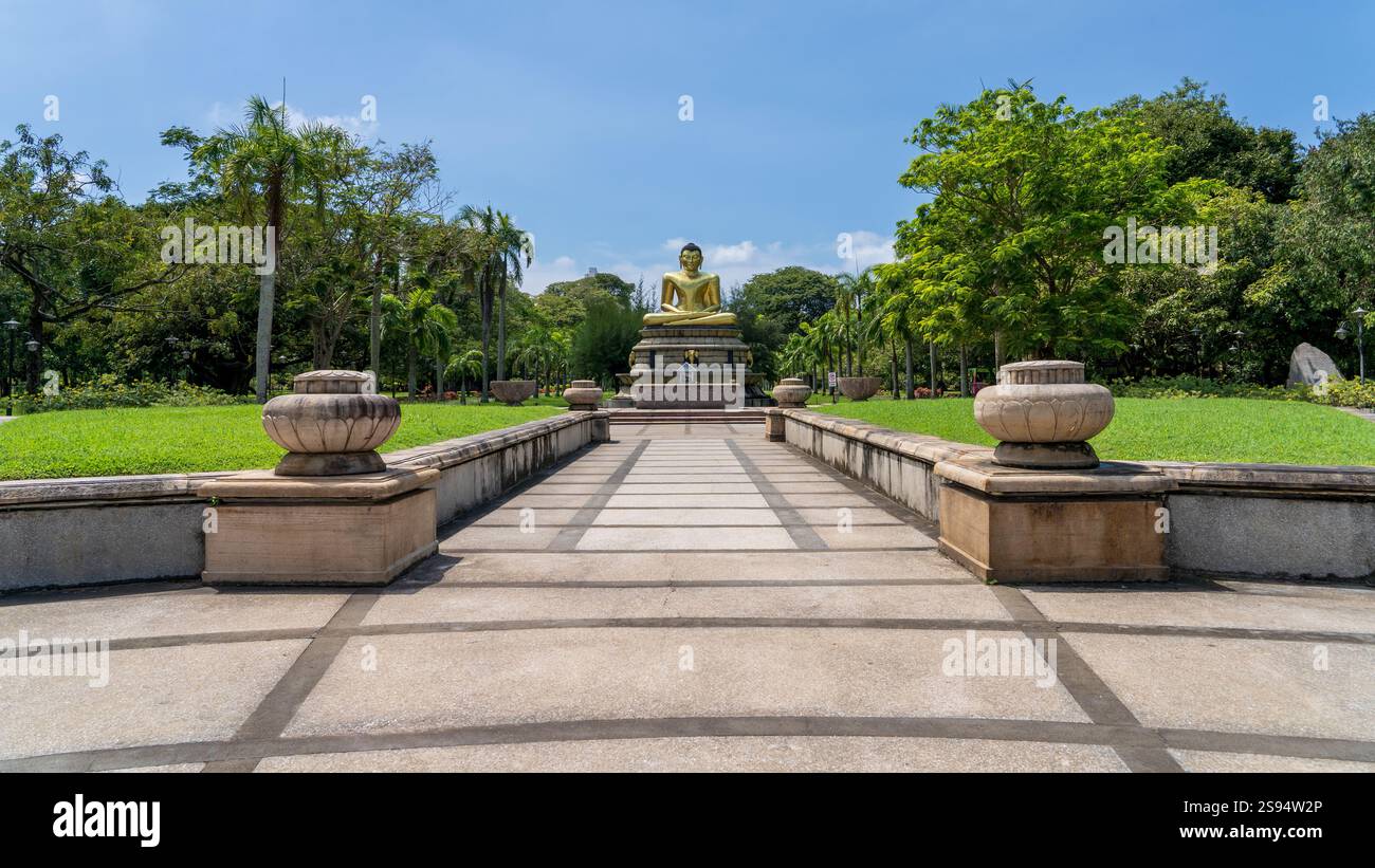 Colombo, Sri Lanka – January 20, 2025: A serene view of the Buddha ...