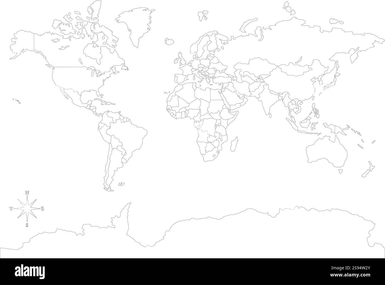 World country nations isolated map illustration graphic design Stock ...