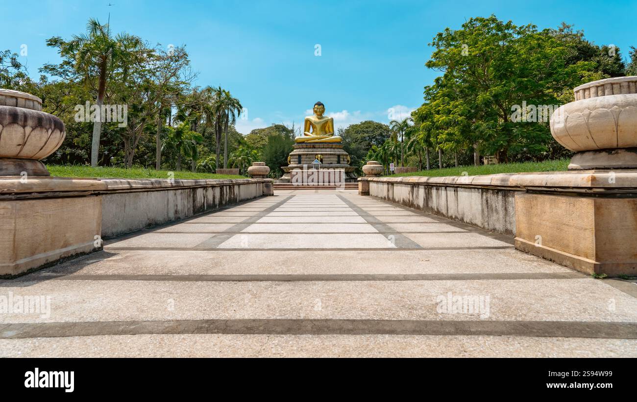 Colombo, Sri Lanka – January 20, 2025: A serene view of the Buddha ...