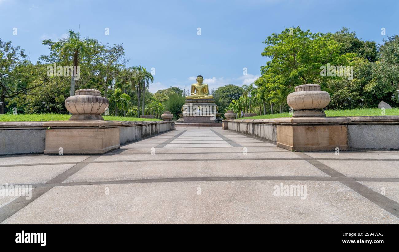 Colombo, Sri Lanka – January 20, 2025: A serene view of the Buddha ...