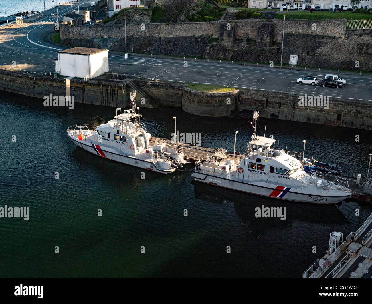 07.28.2024 Brest in Brittany, France: Two petrol vessels from the ...