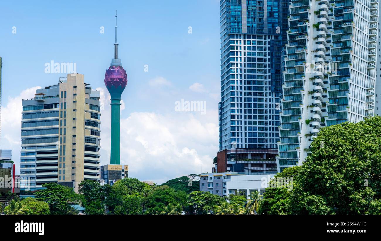 Colombo, Sri Lanka—January 18, 2025: Modern residential towers rise ...