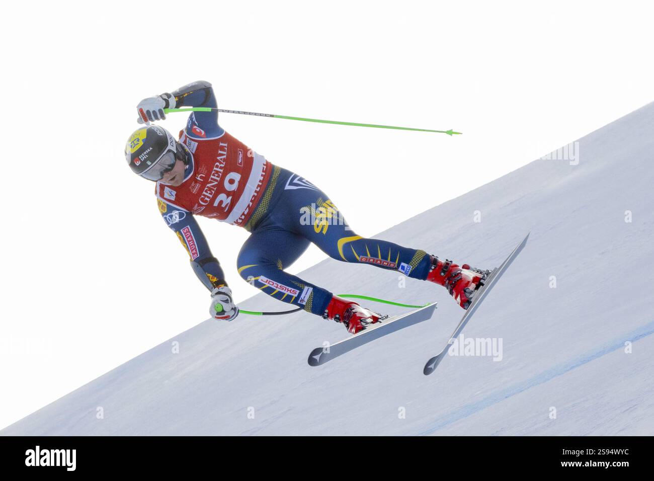 KITZBUEHEL, AUSTRIA - JANUARY 24: Felix Monsen of Sweden during the ...