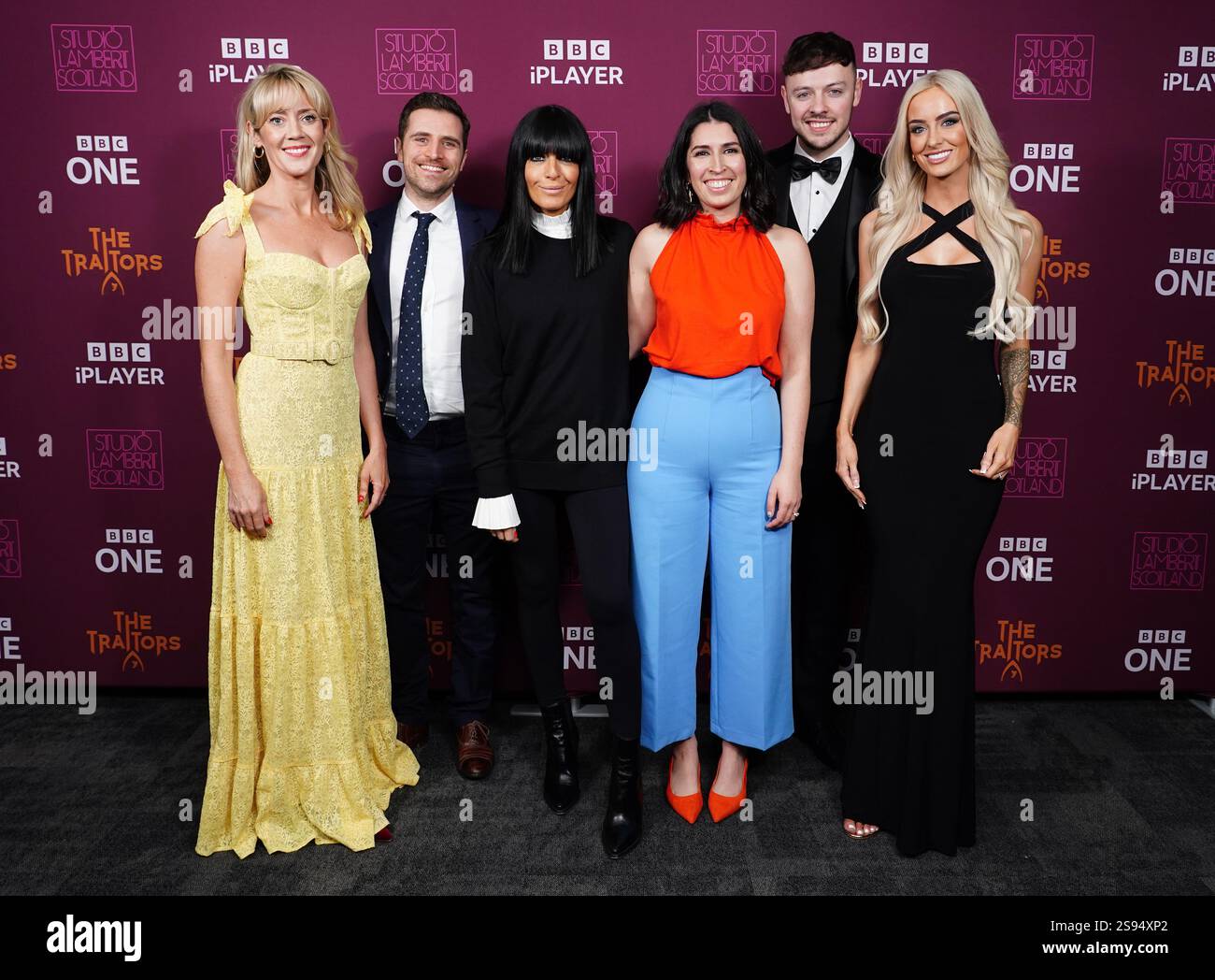 (left to right) Frankie, Alexander, Claudia Winkleman, Charlotte, Jake ...