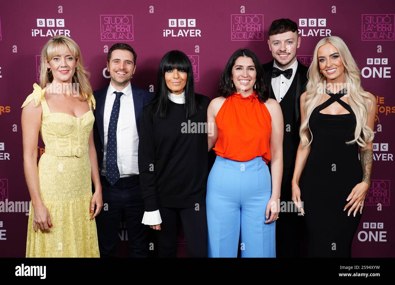 (left to right) Frankie, Alexander, Claudia Winkleman, Charlotte, Jake ...