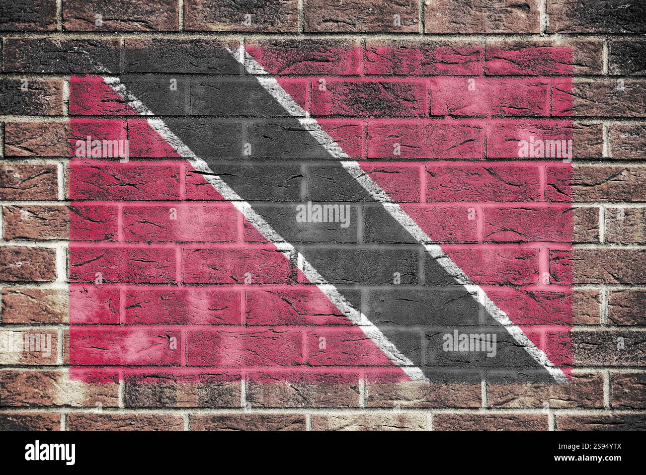 Trinidad and Tobago flag on a brick wall background Stock Photo - Alamy