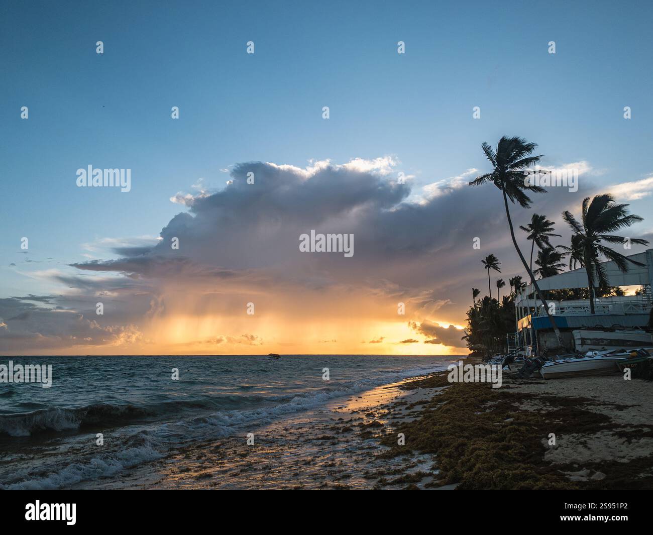 Sunrise at El Cortecito Beach - Punta Cana, Dominican Republic Stock ...