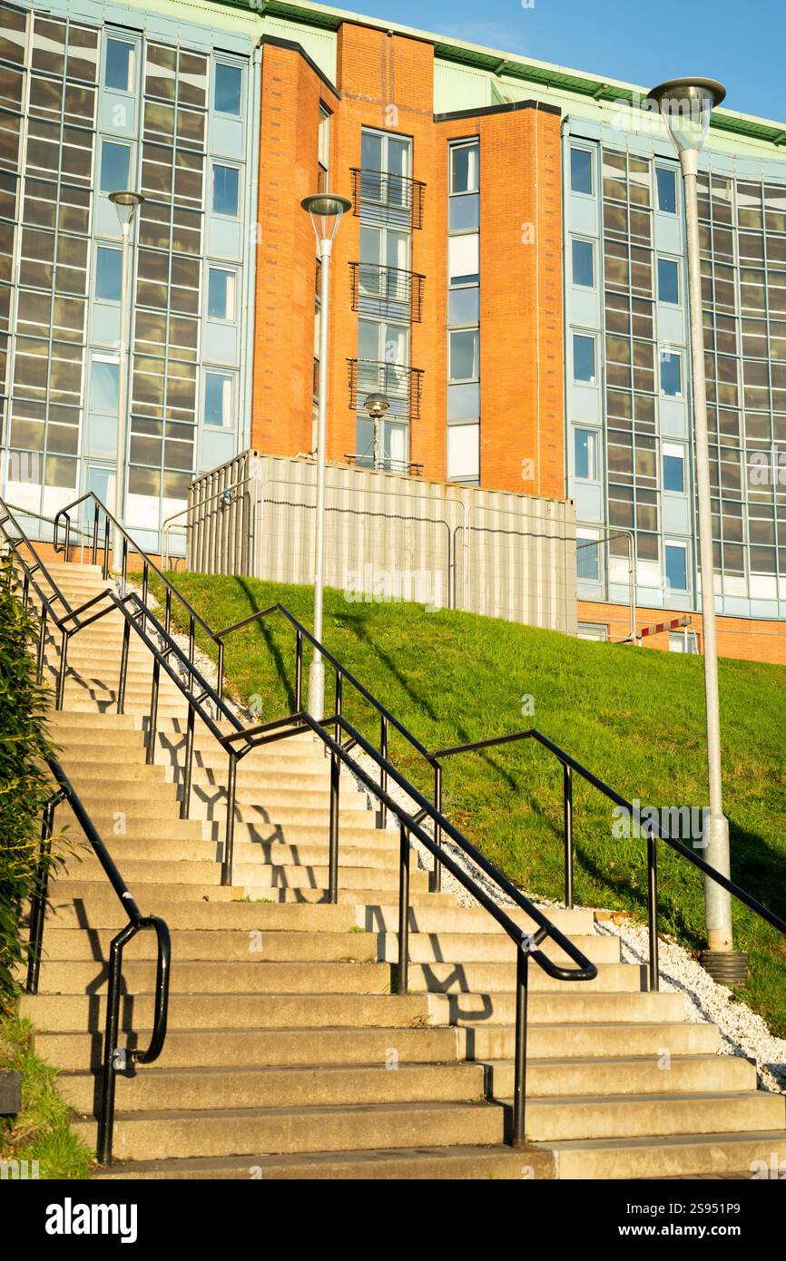 Glasgow, Scotland, UK - December 11, 2022: Stairs leading up to the ...