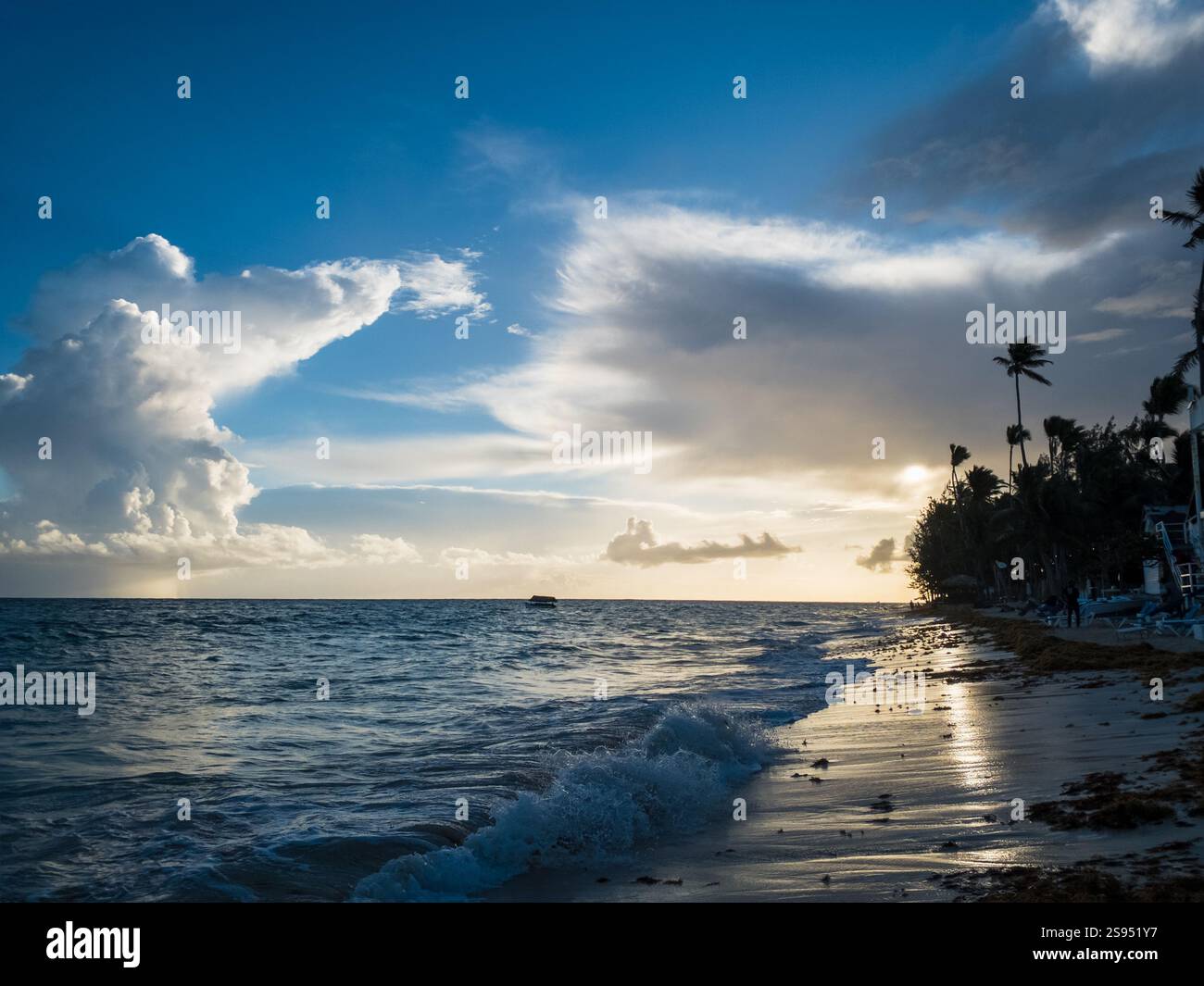 Sunrise at El Cortecito Beach - Punta Cana, Dominican Republic Stock ...
