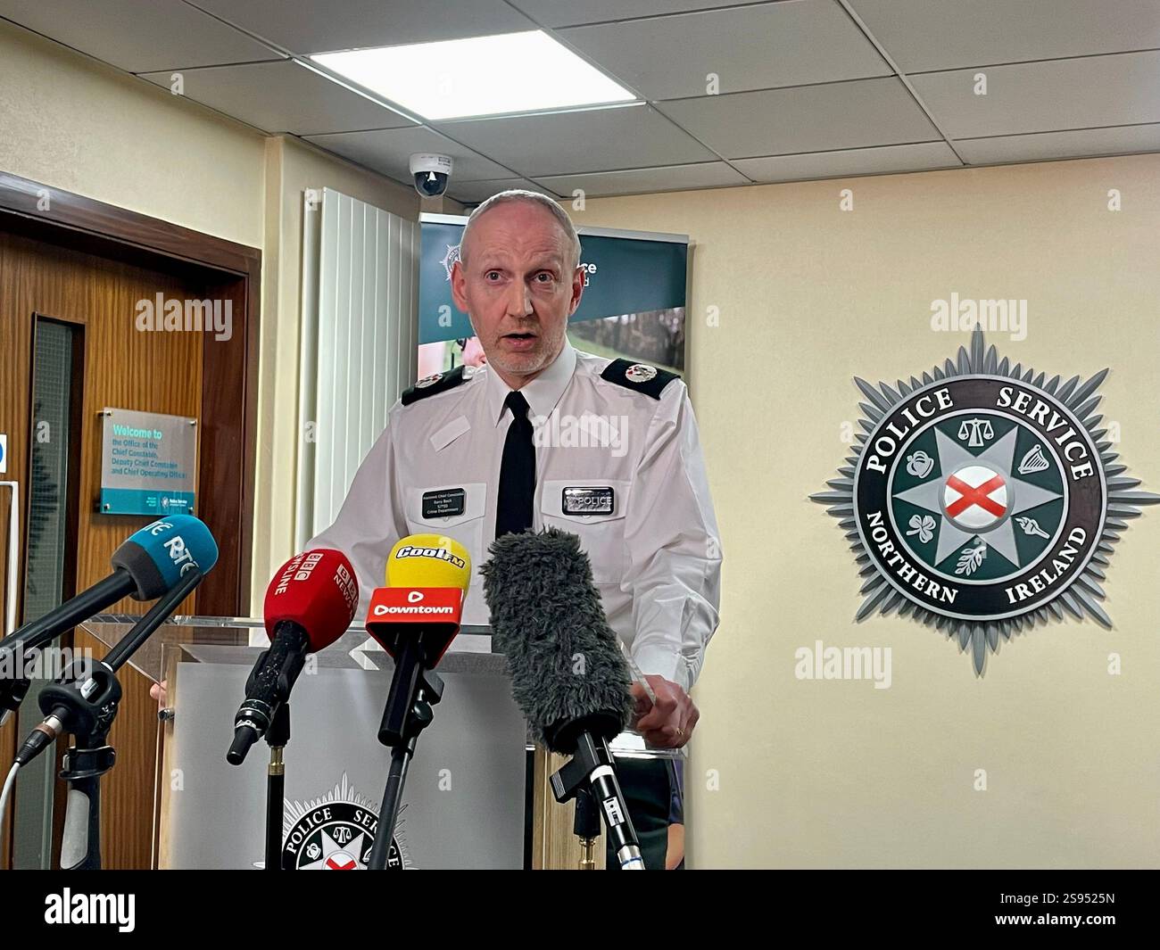 PSNI Assistant Chief Constable Davy Beck updates the media on the Storm ...