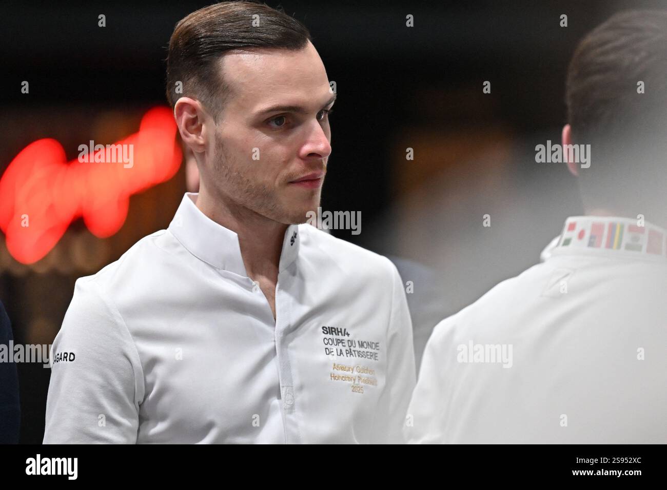 Lyon, France. 24th Jan, 2025. Amaury Guichon attending the Pastry World ...
